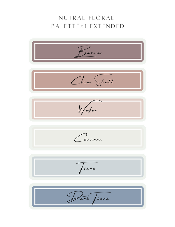 Color Recipe - Neutral Floral Palette #1 EXTENDED - NOT INCLUDED IN BU ...