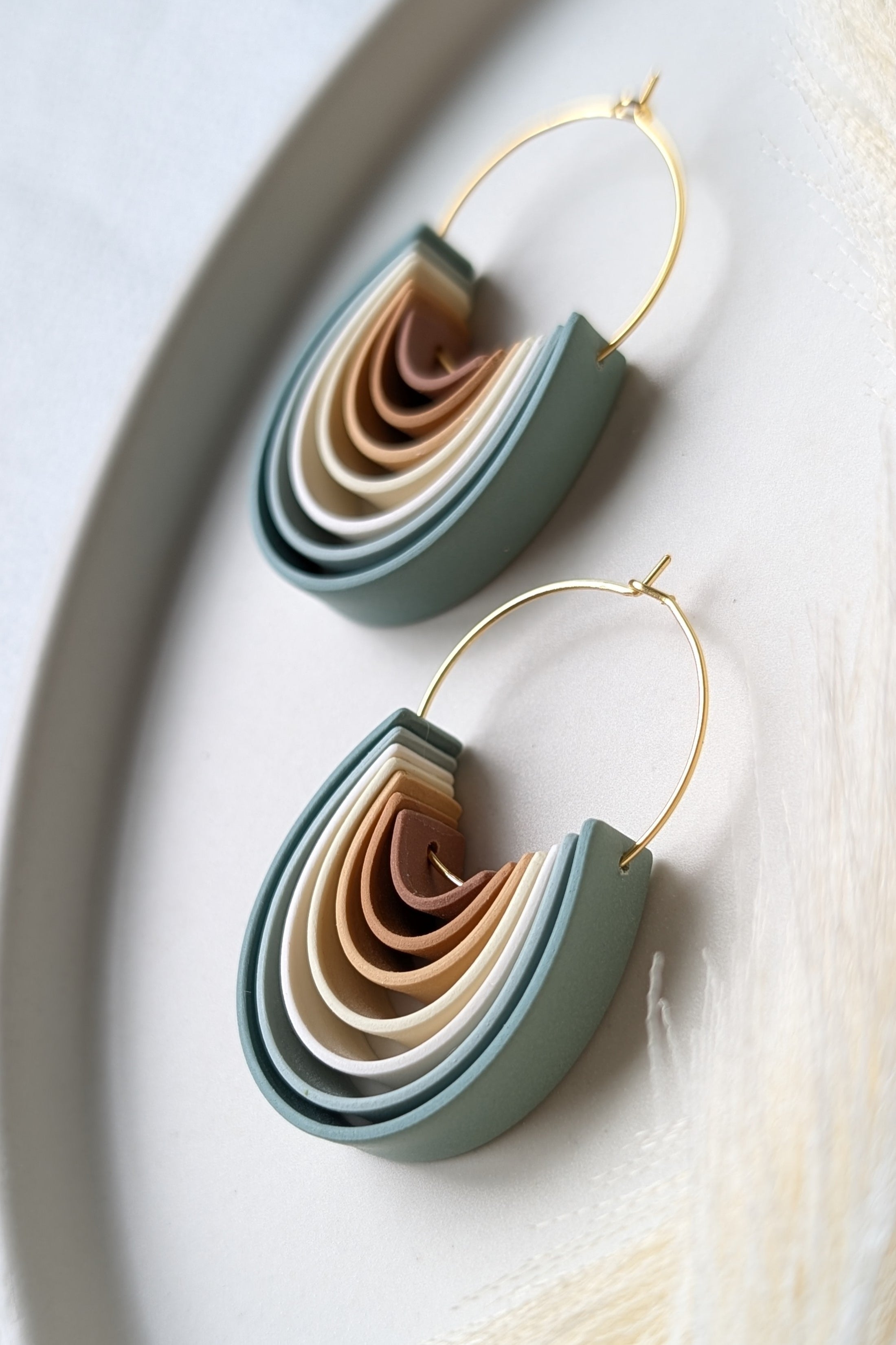 Dangle #4 - Ribbon Collection - GOLD FILLED HOOPS – Momo Studio LLC