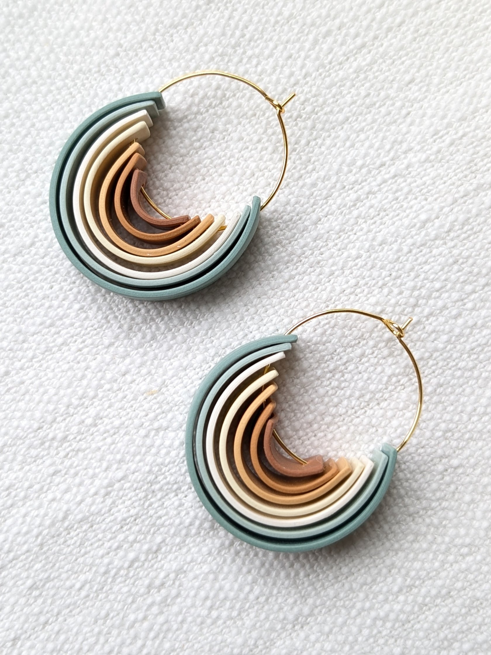 Dangle #4 - Ribbon Collection - GOLD FILLED HOOPS – Momo Studio LLC